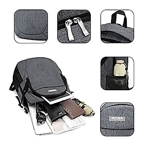 PRIMICIA GinzaTravel Laptop Backpack Anti Theft Water Resistant Backpacks School Computer Bookbag (GREY)