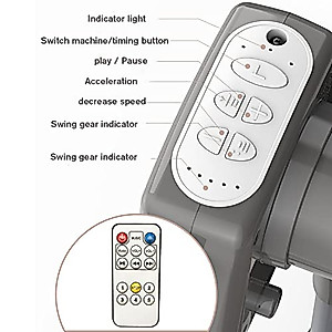 SteAnny Baby Bassinet Electric Rocking Baby Bed, Newborn Cribs with Remote, Infant Bedside Bed(Khaki/White)