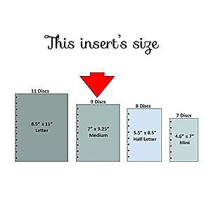 Habit Tracker Inserts for 9-Disc Planners (7 x 9.25 inches), Resolution Tracker, Habit Log, Monthly Habit Planner Refill, 12 Months Supply
