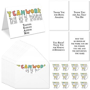 Tenceur 72 Sets Appreciation Cards with Envelopes Employee Appreciation Cards Work Anniversary Cards for Employees Work Anniversary Cards Staff Gifts