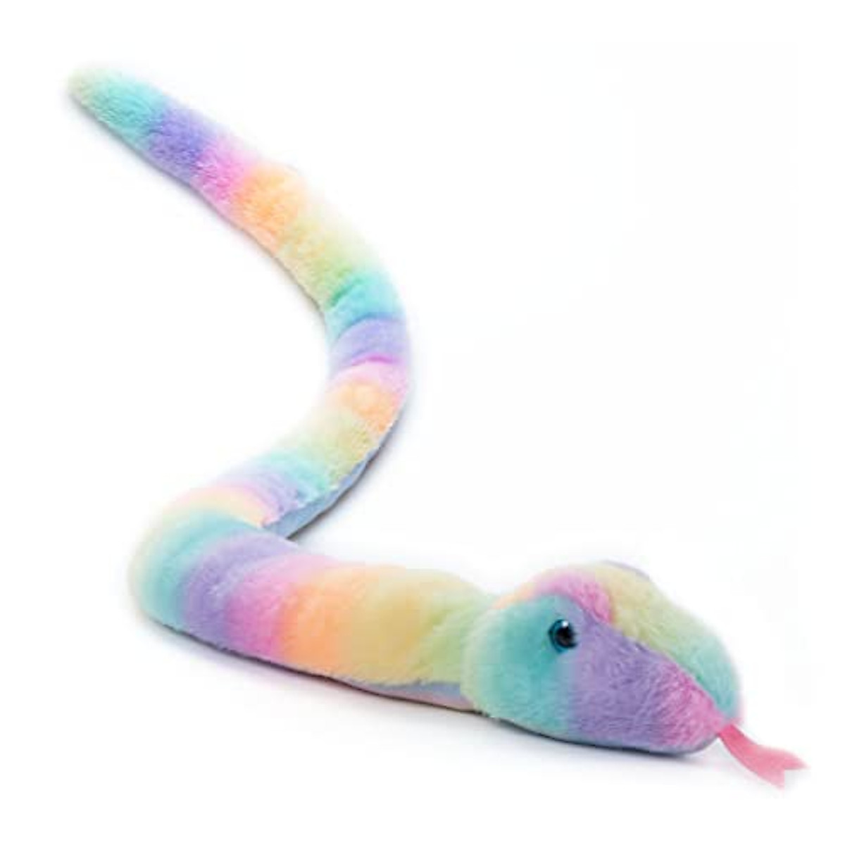 The Petting Zoo Snake Stuffed Animal Plushie, Ombrez Zoo Animals, Rainbow Snake Plush Toy 54 inches