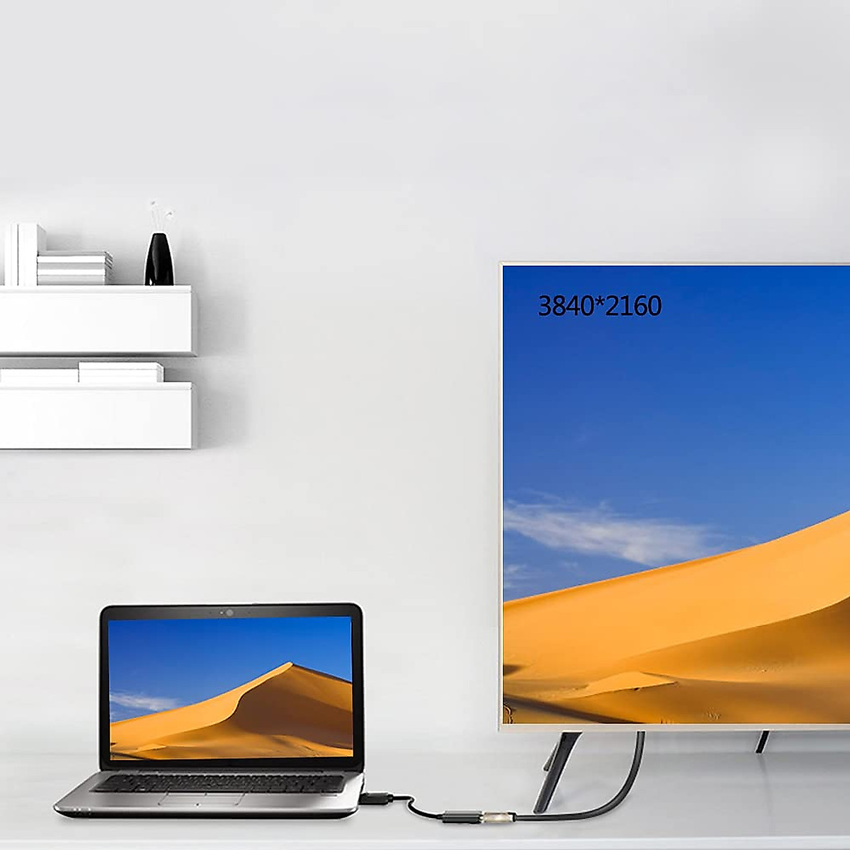 Anbear 4K DisplayPort to HDMI Adapter, Display Port to HDMI Adapter 4K@30HZ Gold Plated (Male to Female) for DisplayPort Enabled Desktops and Laptops to HDMI Converter Connect Displays