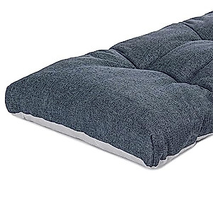 SEKUMDAN Bench Cushion Outdoor Chair Lounge Cushions Durable Non-Skid Tufted Overfilled Seat Pad for Porch Swing Piano Loveseat Outdoor Indoor Furniture (36 in L x 14 in W x 2.5 in T, Navy)