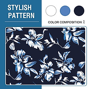 H.VERSAILTEX Super Stretch Ottoman Covers Slipcover Round Ottoman Slipcover Folding Storage Stool Furniture Protector Feature Soft Thick Bouncy Modern Style with Elastic Bottom(Ottoman X-Large, Navy)