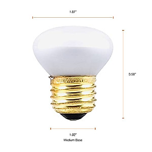 SYLVANIA Mini-Floodlight Incandescent Bulb, 40W R14, Medium Base, Reflector, 185 Lumens, 2850K, 120V, Frosted, Soft White - 1 Pack (14819)