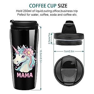 Un-icorn Mama Travel Coffee Mug Reusable Coffee Cup Tumbler with Lid for Outdoor 350ml
