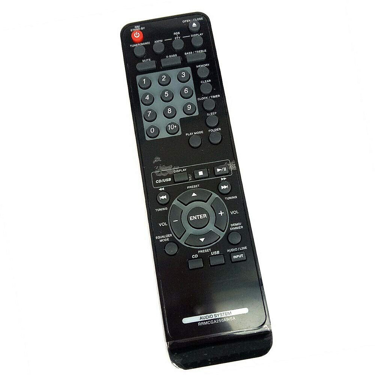 Replacement Remote Control New RRMCGA204AWSA for Sharp AV Audio System Remote Control XL-HF202P