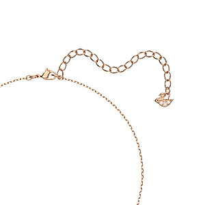 SWAROVSKI Sparkling Dance necklace, White, Rose gold-tone plated