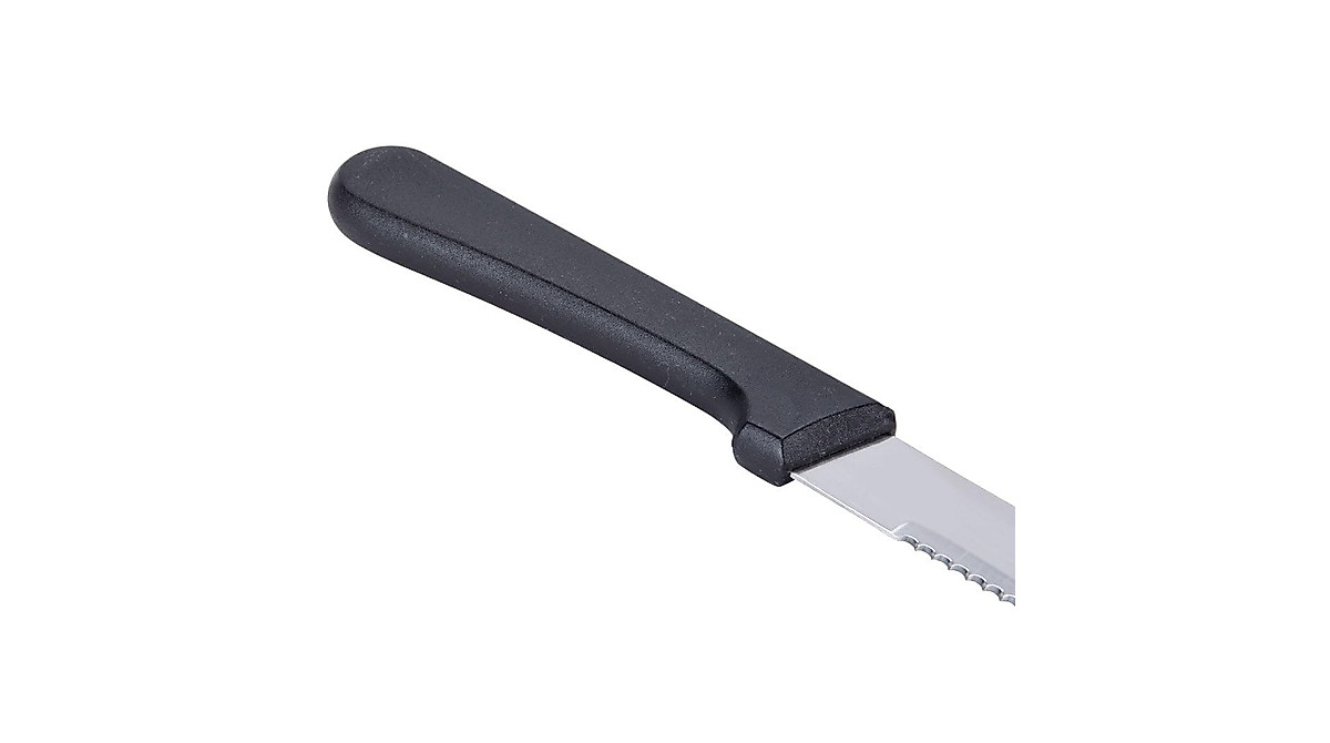 Cuisinox Black Handle Stainless Steel Steak Knives Set of 12