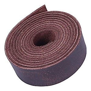 Leather Strap - Full Grain Buffalo Leather Strips for Crafts – Brown Leather Straps 1 Inch Wide Ideal for Arts and Crafts, Tooling, Jewelry, DIY Home Decor, & More - 1” x 60” Tooling Leather Strip