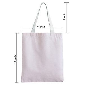 GiftExpress Pack of 26 Canvas Tote Bag Bulk, Cotton Totes for Embroidery, Crafting , DIY Projects, Bridesmaids Totes, Reusable Grocery Shopping Bags, 13 x 11 Inch(26 Pack)