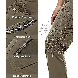 NATUVENIX Hiking Pants for Men, Quick Dry Travel Pants Men for Stretch Work Pants Lightweight Outdoor Pants Water-Resistant