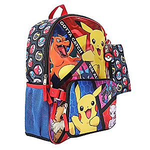 Bioworld Pokemon Trainer Gotta Catch 'Em All Youth 5-Piece Backpack Set
