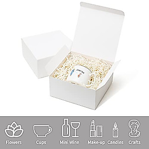 Timirog White Gift Boxes 12 Pack 8x8x4 Inches Bridesmaid Proposal Boxes with Lids, Paper Present Box Empty for Graduation, Birthday, Wedding, Party Favor, Treat, Holiday, Engagement, Father's Day
