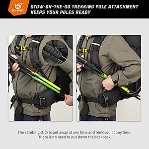 SKYSPER Hiking Backpack, 50L/60L Backpacking Backpack for Camping Travel, Lightweight Waterproof Outdoor Pack for Men Women