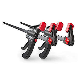 TEKTON 24 Inch Ratchet Bar Clamp / 30 Inch Spreader Set, 2-Piece | CLP51524, Red Metallic
