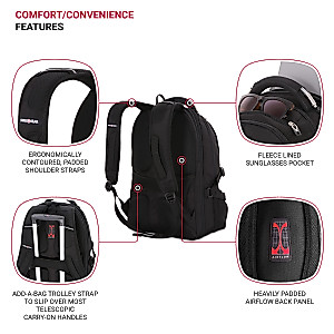 SwissGear 2769 ScanSmart Laptop Backpack, Black, 17.5-Inch