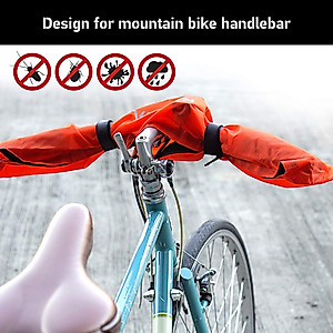 Vincita Water-Resistant Durable Handlebar Rain Cover Red Bike Cover for Mountain Bikes, Folding Bike, E-Bikes, Bikepacking Accessories (Black)