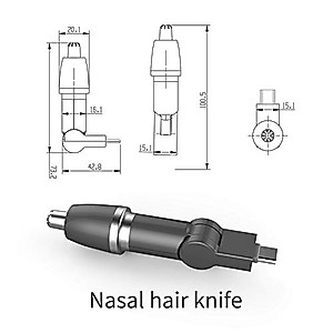 Mini Ear and Nose Hair Trimmer Compatible with Phone Interface for Men and Women OuYezy Professional Painless Portable Nose Hair Removal Trimmer Mobile Phone Powered (typ-c)