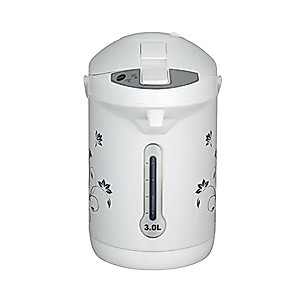 Tayama 12-Cup White Electric Kettle and Dual-Pump Hot Water Dispenser, 3 L