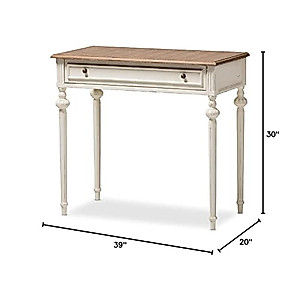 Baxton Studio 424-7191-AMZ Desk, White/Natural
