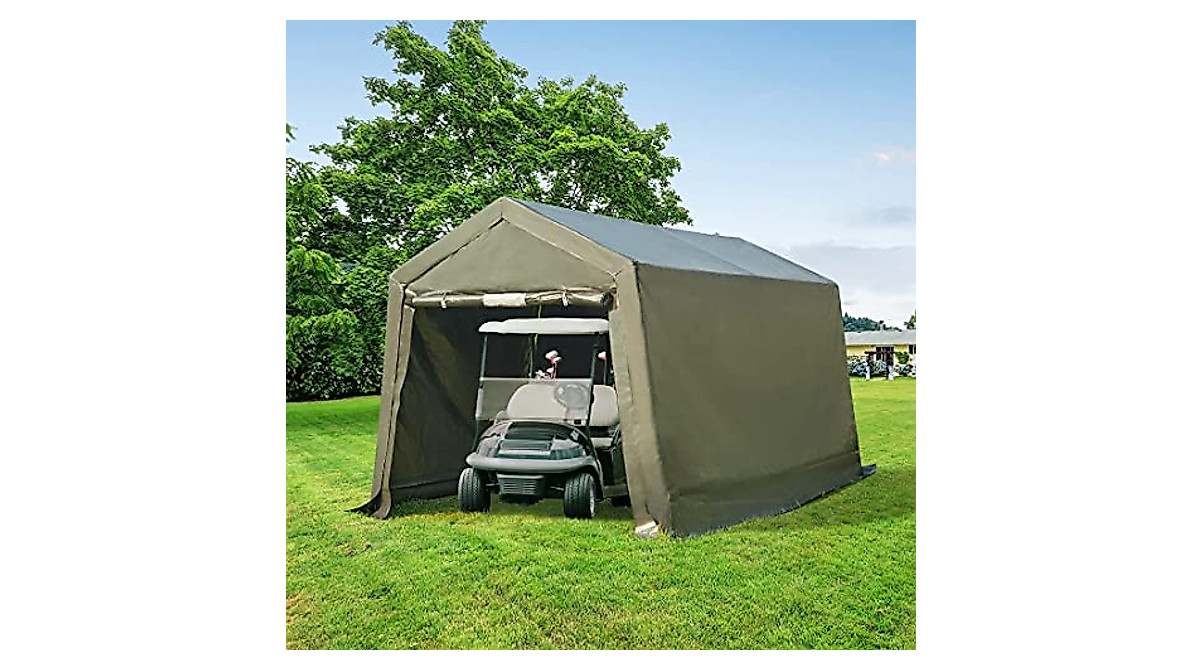 Advance Outdoor 10x10 Ft Heavy Duty Canopy Shelter for Snowmobiles & Tools