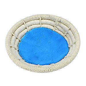 Wontee Bird Nest Breeding Nest Bed Bird Cage House for Parrots Budgies Parakeets Cockatiels Canary Finch Lovebirds (Cotton Rope)
