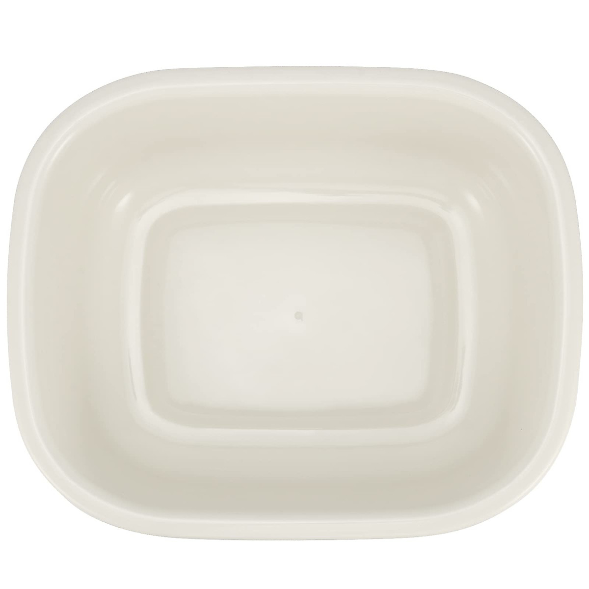 MOUYAT 4 Pack 13L Plastic Wash Basin, 14 Quart Plastic Commercial Bus Box, Rectangular Wash Tub Basin, Beige Dish Pans for Washing Dish, Sink, Cleaning Supplies