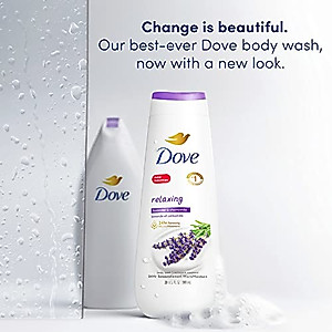 Dove Body Wash for Renewed, Healthy-Looking Skin Relaxing Lavender Oil & Chamomile Gentle Skin Cleanser with 24hr Renewing MicroMoisture 20 oz