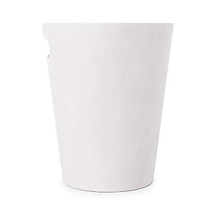 Umbra Woodrow, 2 Gallon Modern Wooden Trash Can Wastebasket or Recycling Bin for Home or Office, White