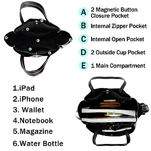 Hoylake Faux Leather Tote Bag Large Capacity Tote Bag Womens Tote Bag Purse Tote Bag Shoulder Bag for Women