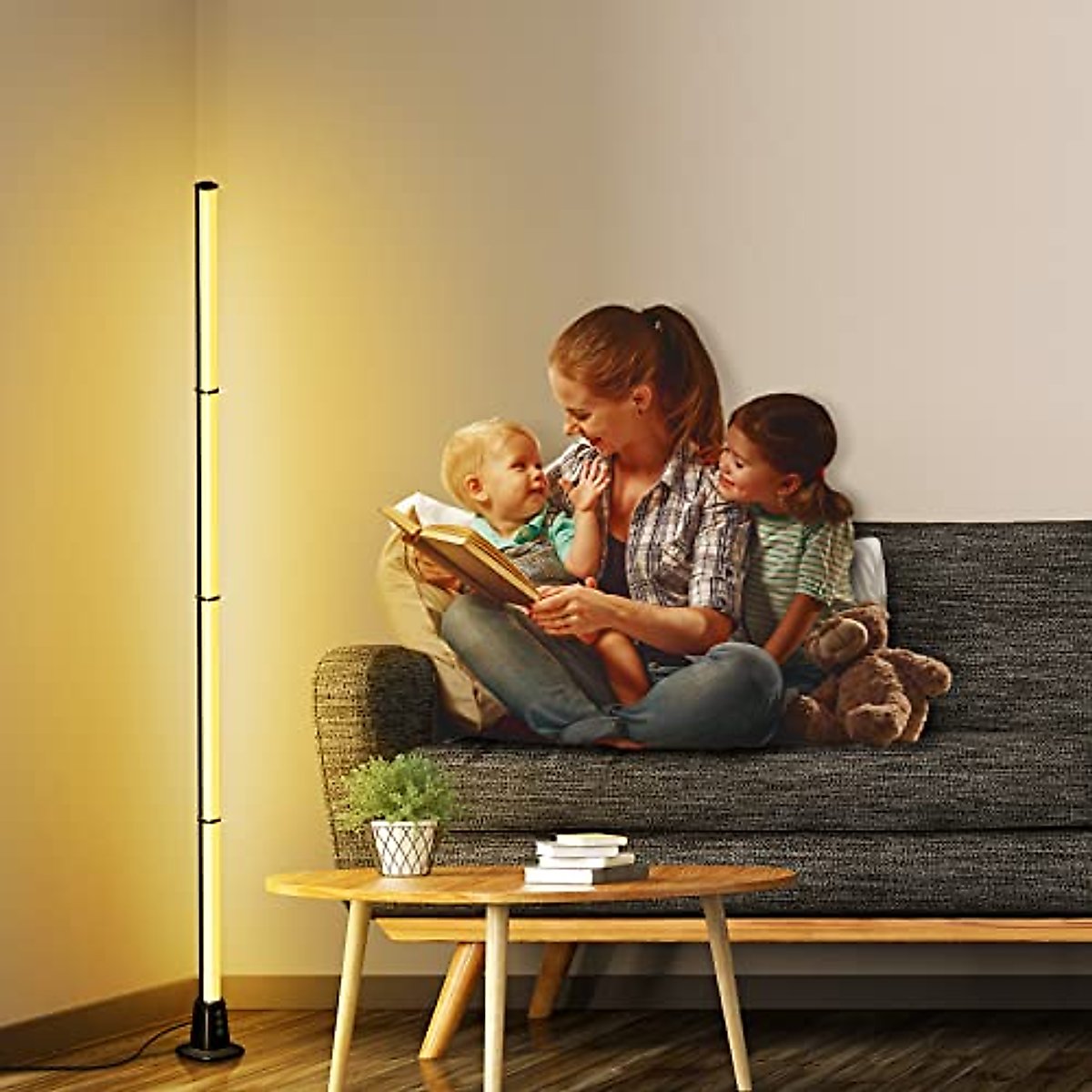 Floor Lamp, Modern style, Color Changing, Corner Lamp with WiFi App Control, 64+ Scene Mode, Creative DIY Mode, Music Sync, Led Floor Lamp for Bedroom Living Room, Game Room, atmosphere light