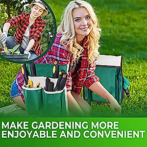 H&GT Garden Kneeler and Seat, Foldable Garden Stool Heavy Duty Gardening Bench for Kneeling and Sitting to Prevent Knee & Back Pain, Great Gardening Gifts for Women, Grandparents, Seniors, Mom & Dad