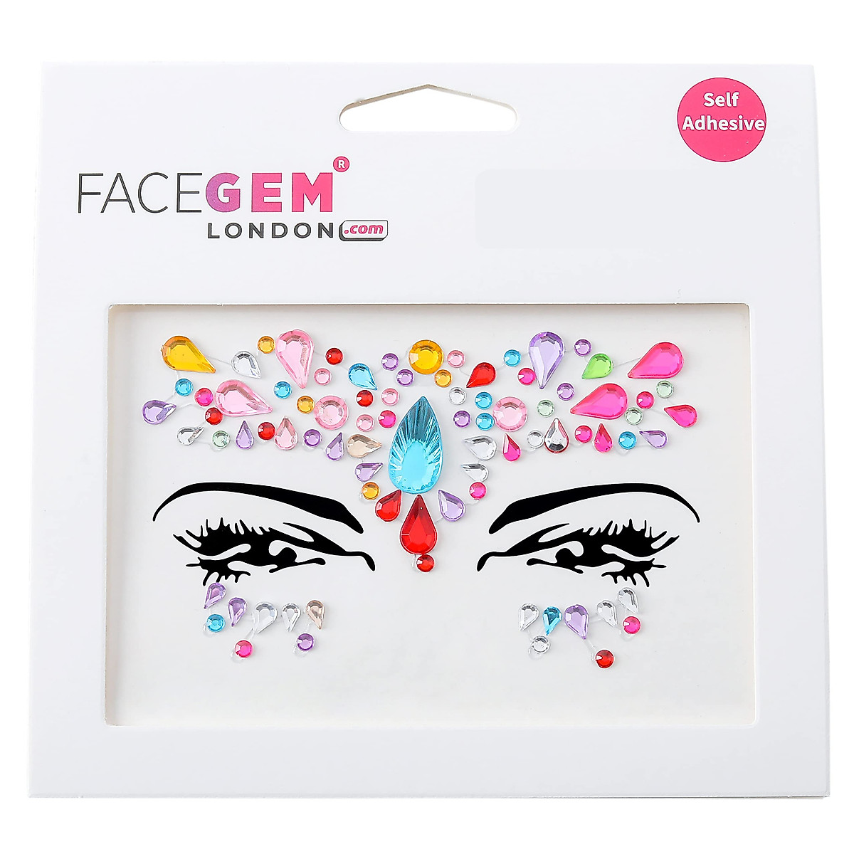 32 PCS Face Gems (RANDOM DESIGNS) Self- Adhesive Glitter Jewel Tattoo Sticker Festival Gems Rave Party Body Make Up C2ZAKMIX-A