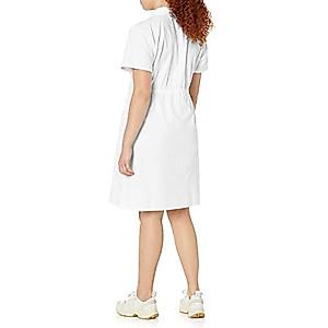 Dickies womens Button Front medical scrubs dresses, White, Large US