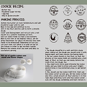 2024 Personalized Christmas Cookie Stamp Christmas Cookie Mold With Your Name 3d Raised Design Merry Christmas Personalized Cookie (Design-A)