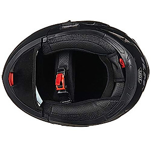 ILM Bluetooth Integrated Modular Flip up Full Face Motorcycle Helmet Sun Shield Mp3 Intercom Model 953 (L, Matte Black)