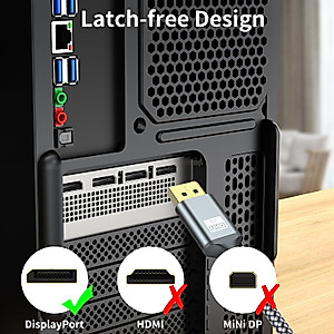 IIABC DisplayPort to DisplayPort Cable 4K DP 1.2 Cable Nylon Braided (2K@165Hz, 2K@144Hz),Ultra High Speed DP to DP Cable 3.3FT Compatible with Laptop PC TV Gaming Monitor