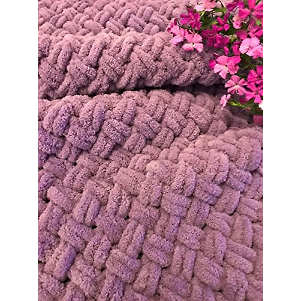 Troyarn Velvet Chenille Baby Blanket Yarn Amigurumi Yarn for Crocheting and Knitting Super Bulky 100 gr (132 yds) (10119 - Brown)