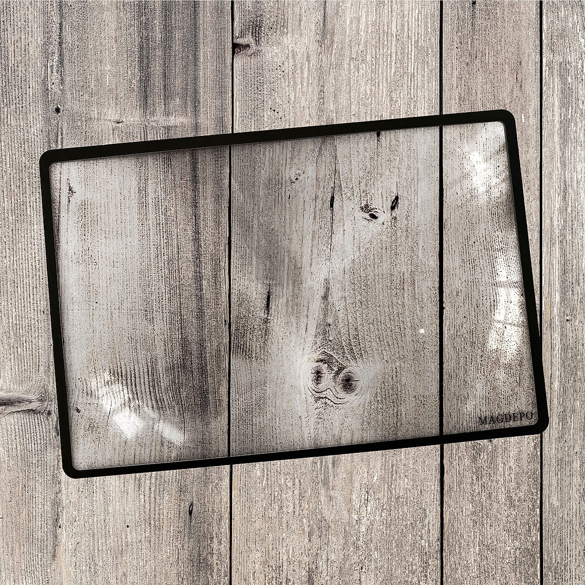 MAGDEPO Page Magnifying Sheet 3X Lightweight Optical Plastic Fresnel Lens with 3X Card Magnifiers, for Reading Small Prints, Map, Book, Magazine, etc.