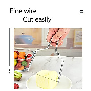 2 Pcs Cheese Slicer, Cheese Cutter Stainless Steel Cheese Slicers with Wire Easy And Fast Cutting Block Cheese Butter