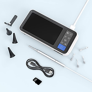 3.5mm Digital Otoscope Camera with Light, Visual Ear Camera and Ear Wax Tweezers with Light, Video Ear Scope with Ear Wax Remover, Ear Endoscope Cleaner, 32GB, 1080P HD, No Phone Needed