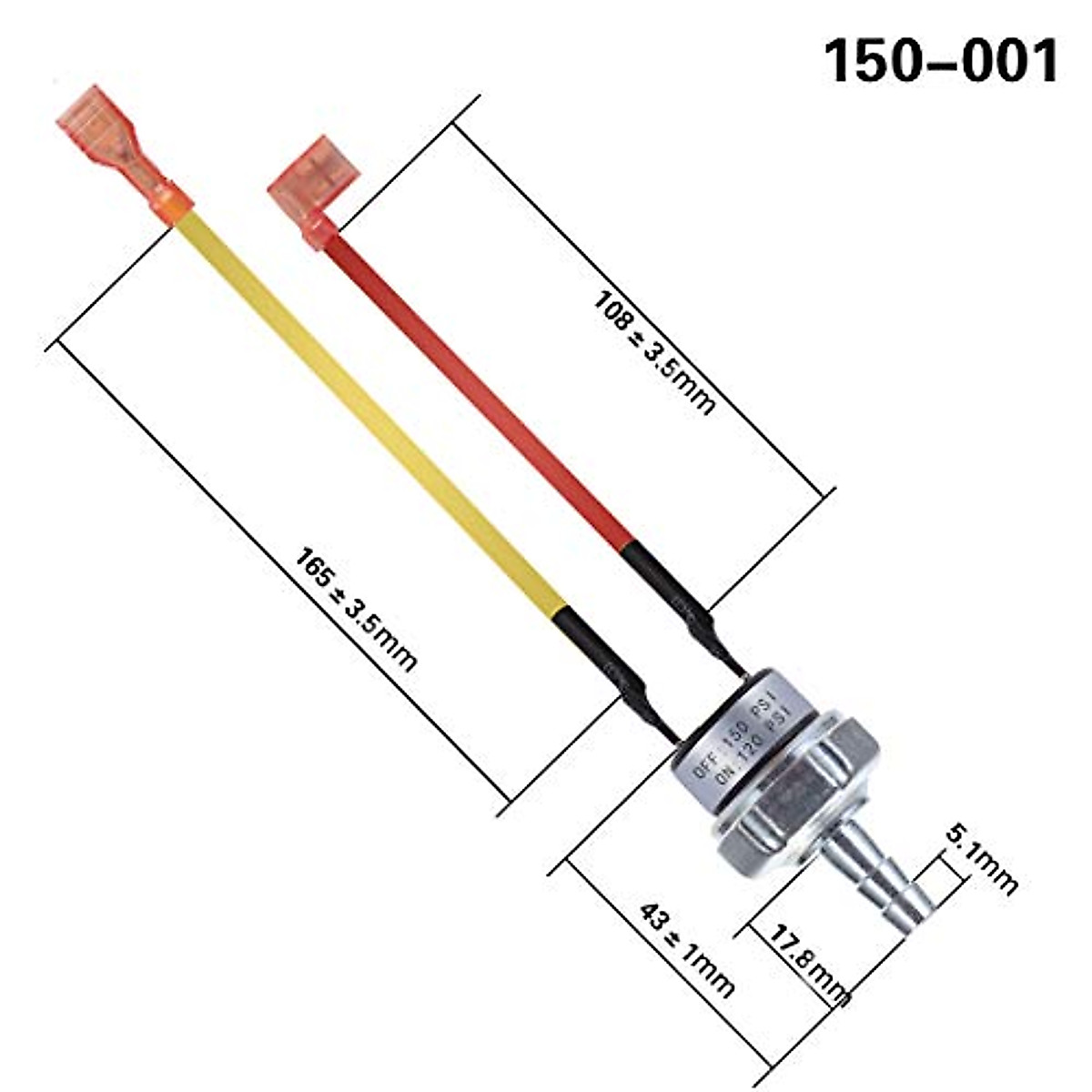 Air Pressure Switch 150 PSI Pressure Switch 120 PSI Pressure Switch Air Compressor Pressure Switch 150PSI Pressure Switch Pressure Controller 120PSI Pressure Switch 120V AC Pressure Switch