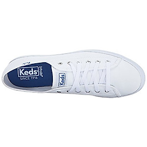 Keds Women's Triple Kick Canvas Fashion Sneaker, White, 9 M US