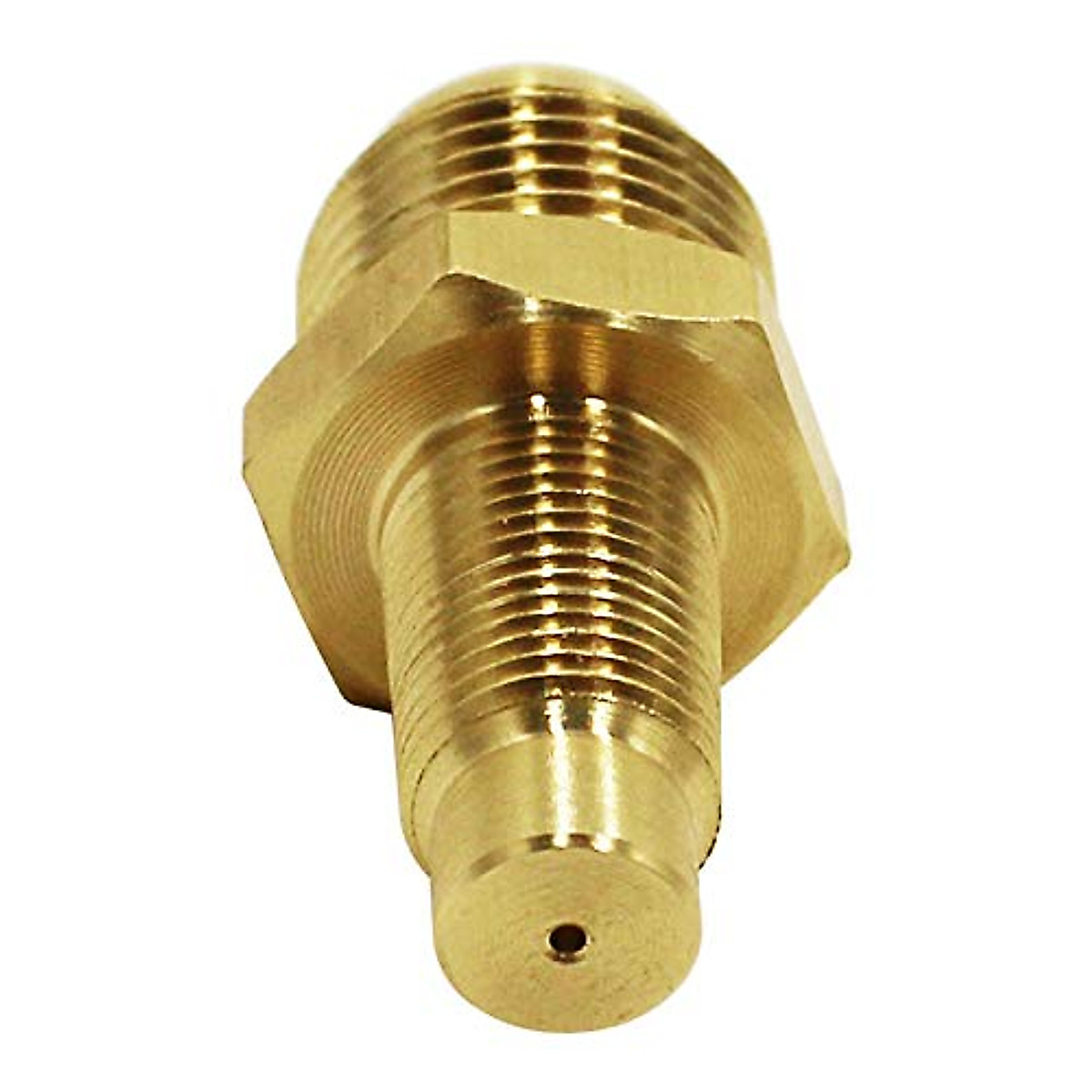 MENSI Gas Orifice Jets Connector Brass Hose Fitting 3/8" Flare x 1/8" MNPT Propane Nozzle for Freestanding Casting Cooking Stove Grill, Turkey Pot Cooker Set of 2