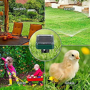 16 Pack Solar Mole Repellent, Ultrasonic Gopher Repeller Outdoor Waterproof Vole Deterrent Spike Mole Deterrent Devices for Garden Yard Lawn Farm Grass Park Vegetable Field