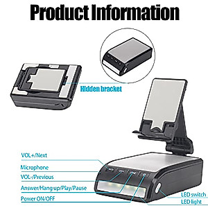 APZNOE Gifts for Men, Cell Phone Stand with Bluetooth Speaker, Cool Tech Gadgets for Table Desk, Adjustable Tablet Holder with Wireless Speaker, Unique Ideal Gifts for Him Dad Women Who Want Nothing