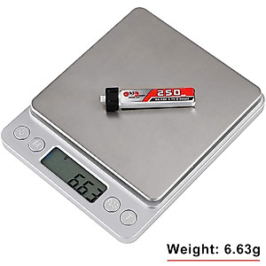 4pcs 250mAh 1S LiPo Battery 3.7V 30C Blade Inductrix Battery Micro JST 1.25 Connector for Kingkong Tiny 6 Tiny Whoop FPV Racing Drone