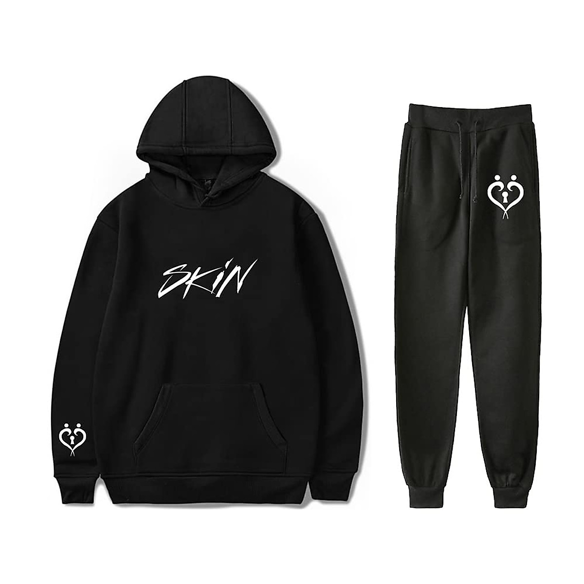 XPLR Colby Brock Skin Merch Hoodies Sweatpants Long Leeve Sweatshirt Women Men's Sets Couple Clothes (Black-WP10080,M)