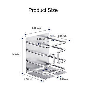 BelleJoomu Electric Razor Holder Wall Mounted Wall Mounted Rack with 3M Self-Adhesive 304 Stainless Steel Space-Saving Bathroom Organizer for Shavers | Durable & Multi-Functional